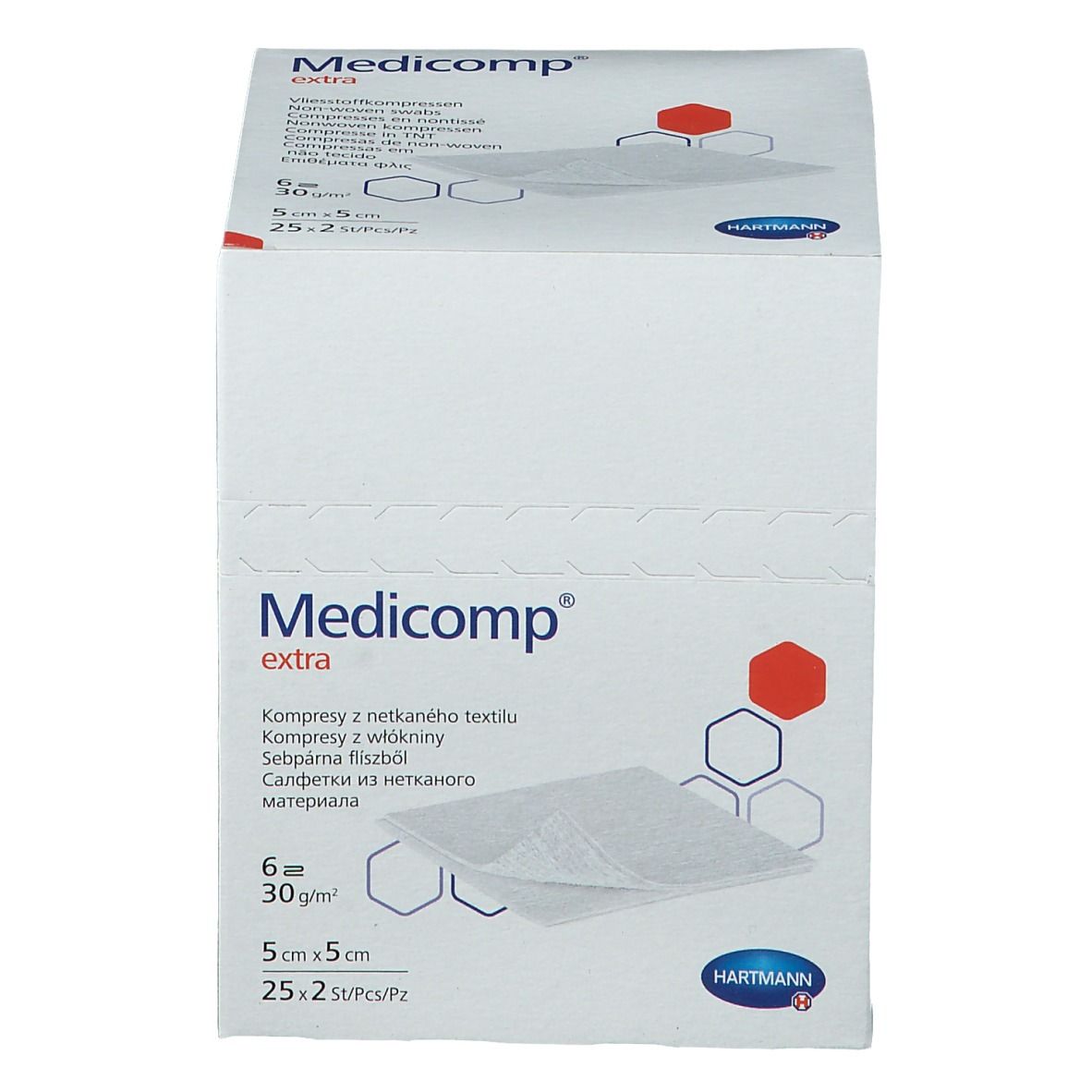 Hartmann Medicomp® Extra MDR Sterili 6 Strati 5 x 5 cm 50 pz - Redcare