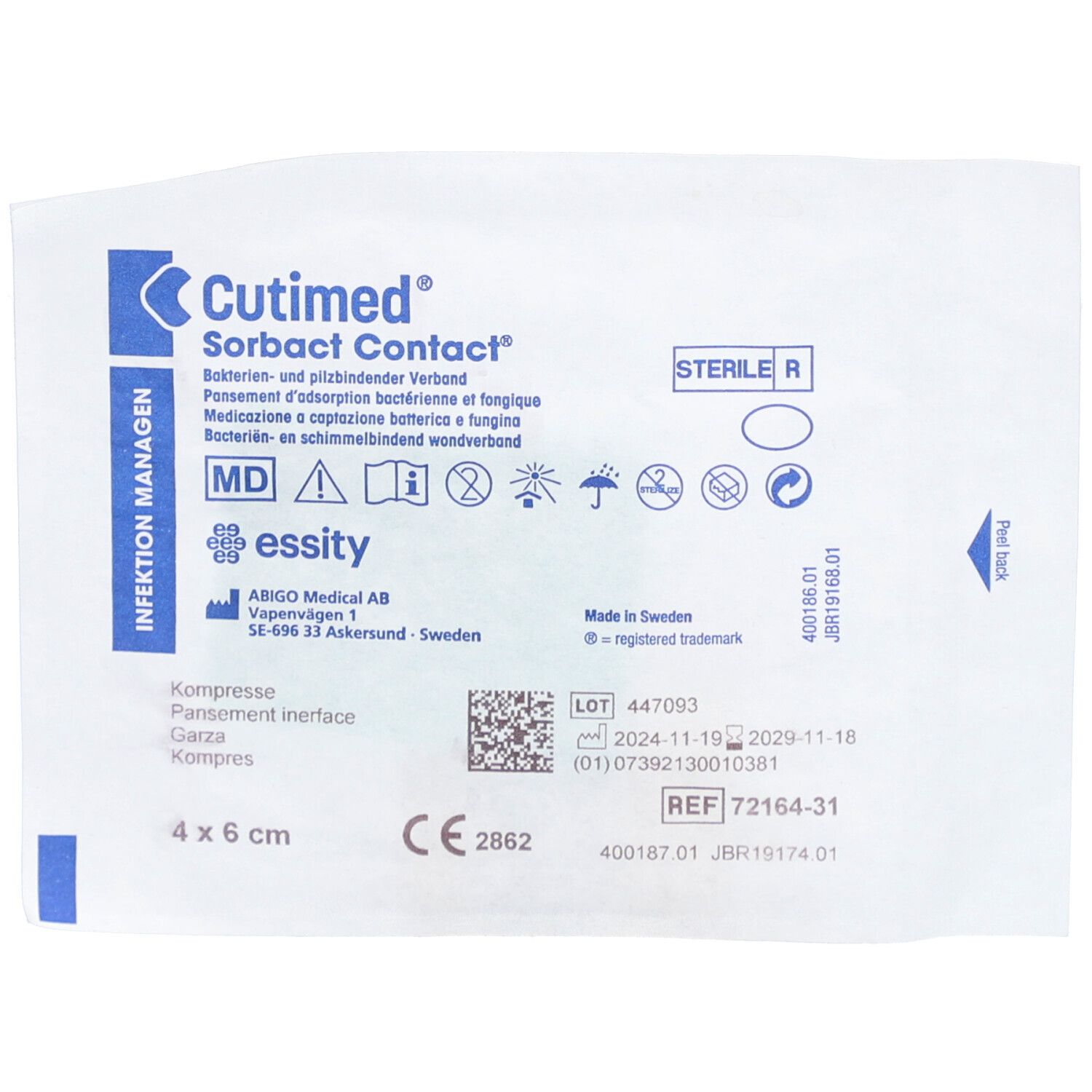 Cutimed® Sorbact® 4 cm x 6 cm 1 pz - Redcare