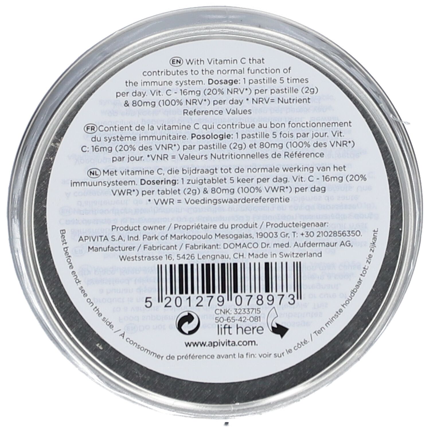 APIVITA Pastilles Honey & Thyme 45 g - Redcare