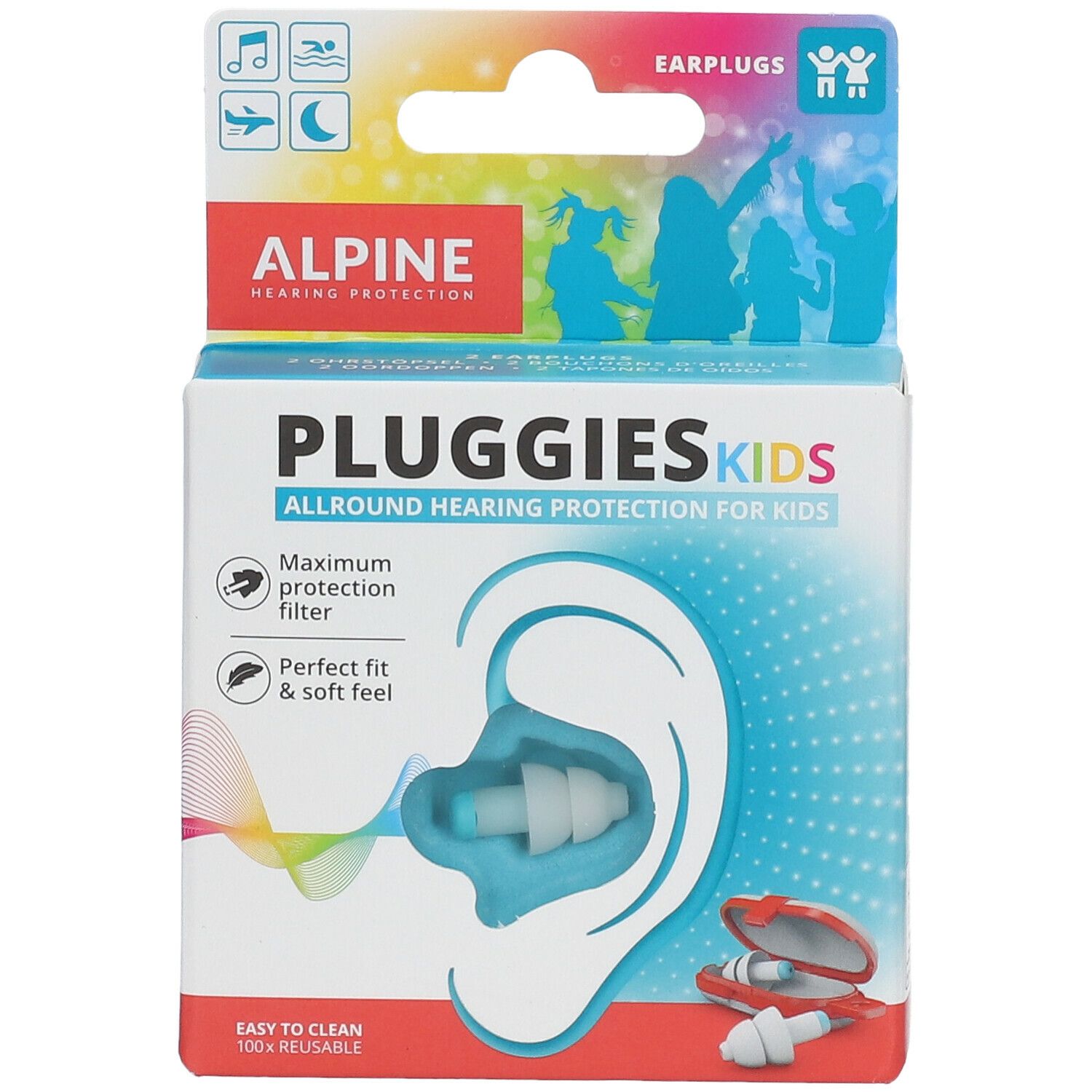 Alpine Pluggies Kids Tappi Per Le Orecchie 2 pz - Redcare
