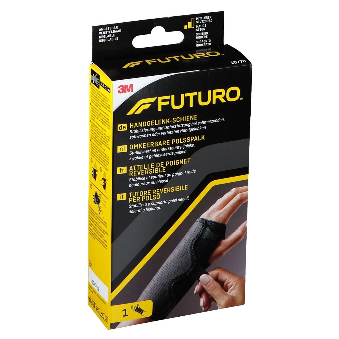 Futuro Wrist Splint Adaptable + Reversable Black 1 pz - Redcare