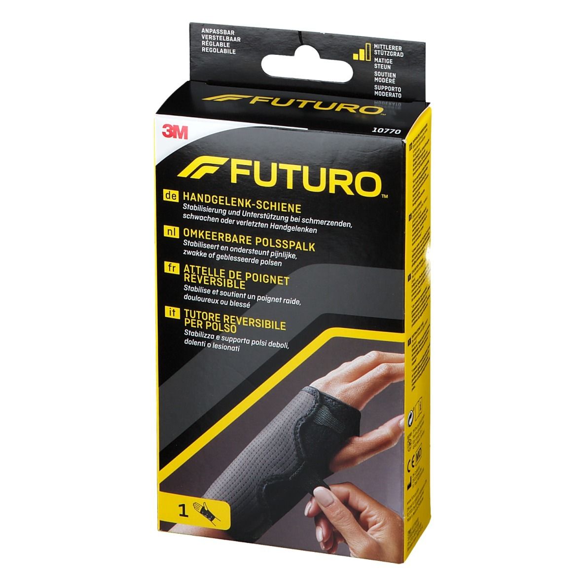 Futuro Wrist Splint Adaptable + Reversable Black 1 pz - Redcare