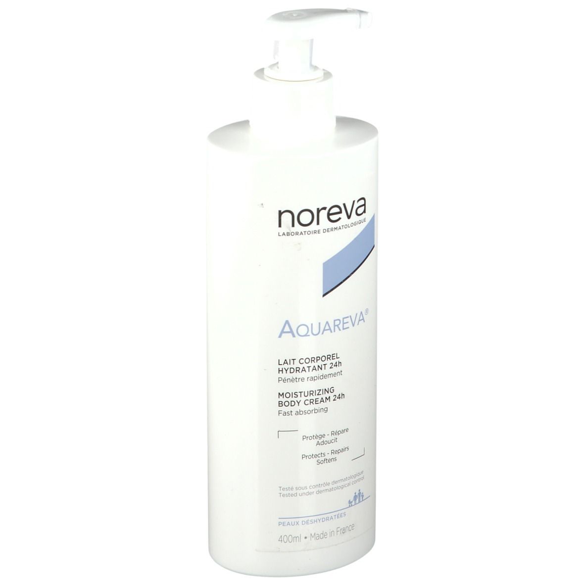 Noreva Aquareva Hydrating Body Milk 24h Pump 400 ml - Redcare