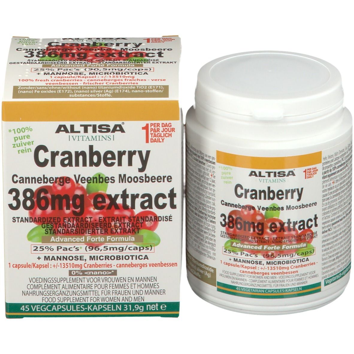 Altisa Cranberry Extract + Mannose Advanced 45 pz - Redcare