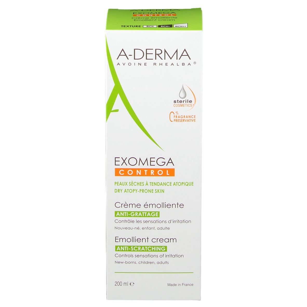 A-Derma EXOMEGA Control Emollient Cream Sterile Cosmetics 200 ml - Redcare