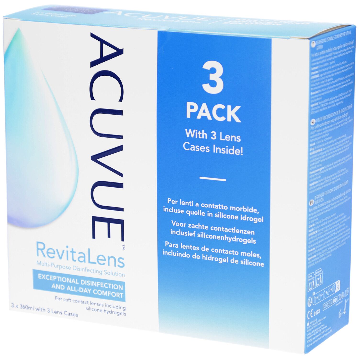 ACUVUE™ RevitaLens Trio + 3 Lense Cases 3x360 ml - Redcare