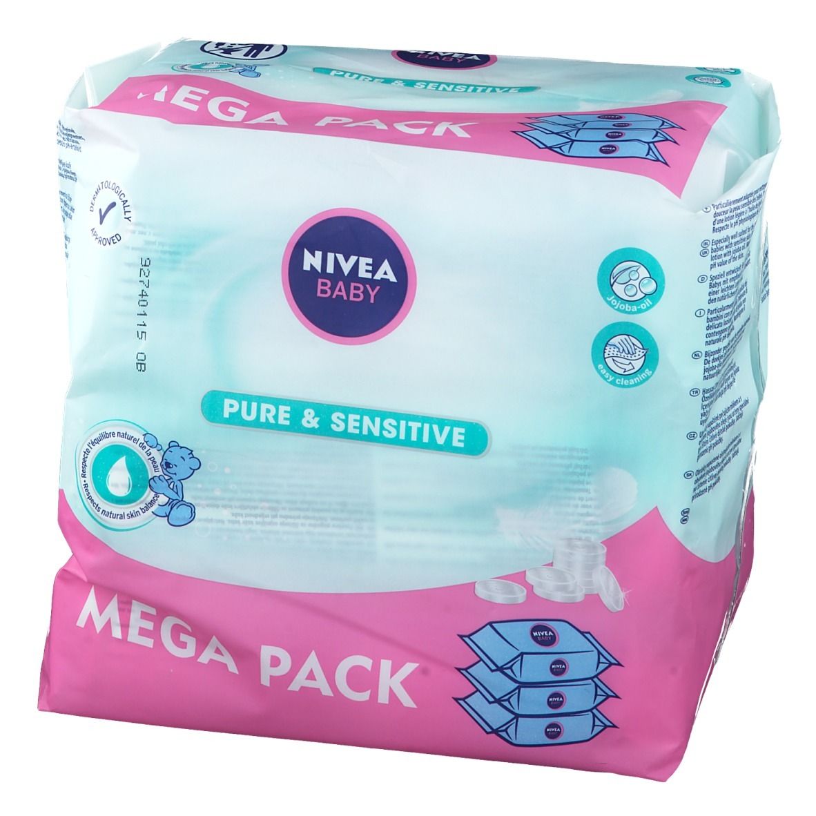 Nivea Baby Pure & Sensitive Wipes 2+1 For FREE 3x63 pz - Redcare