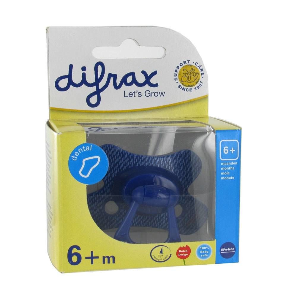 Difrax Soother Orthodontic Ring +6M Dark Blue 1 pz - Redcare
