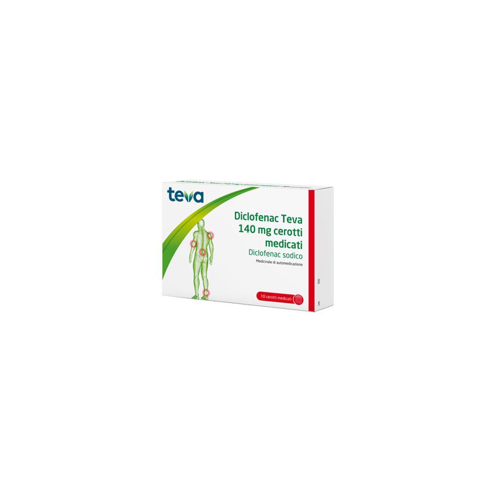 Diclofenac Teva 140 mg cerotti medicati 10 pz - Redcare