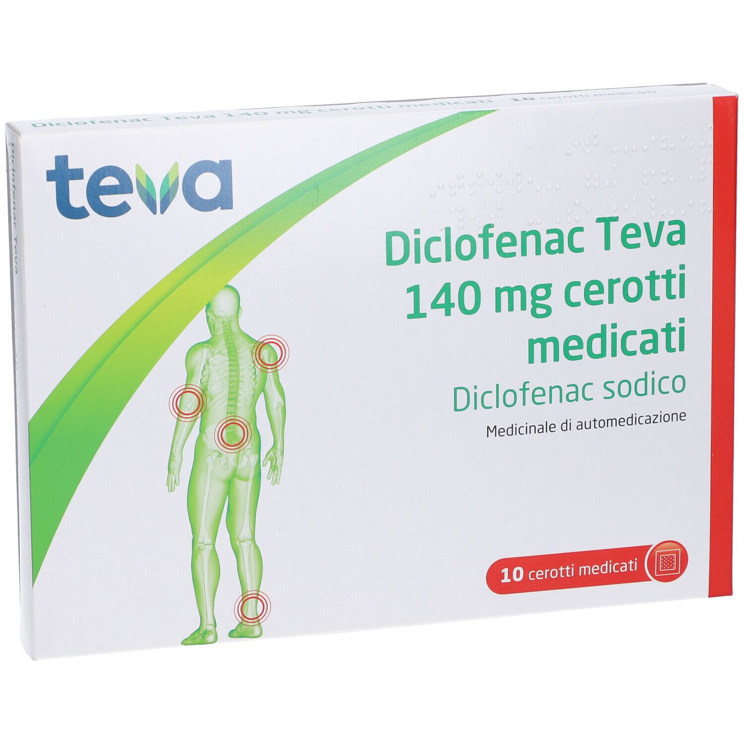 Diclofenac Teva 140 mg cerotti medicati 10 pz - Redcare