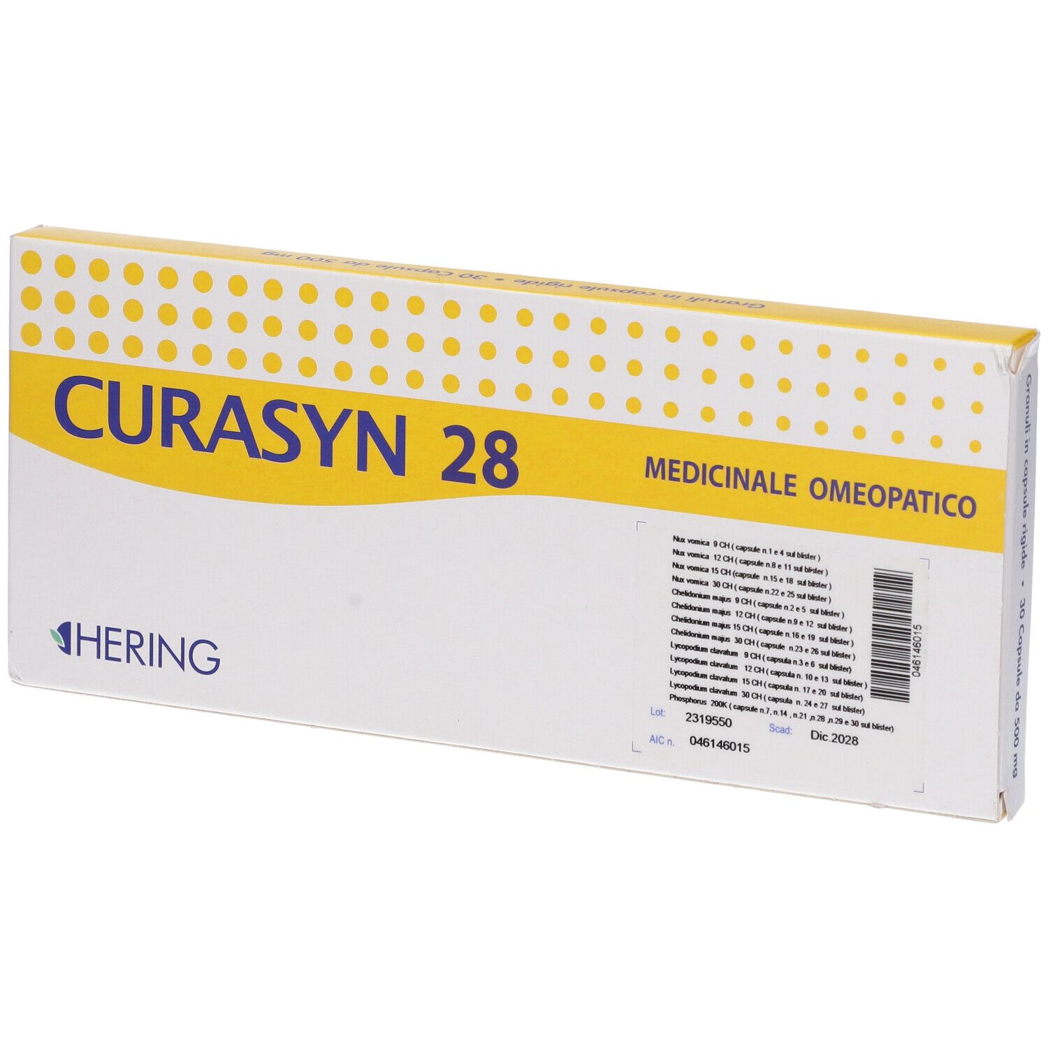 Hering Curasyn 28 Granuli 30 Capsule 500 Mg - Redcare