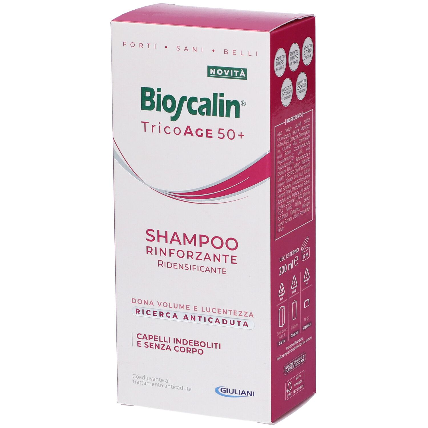Bioscalin TricoAGE 50+ Shampoo Rinforzante Ridensificante 200 ml - Redcare