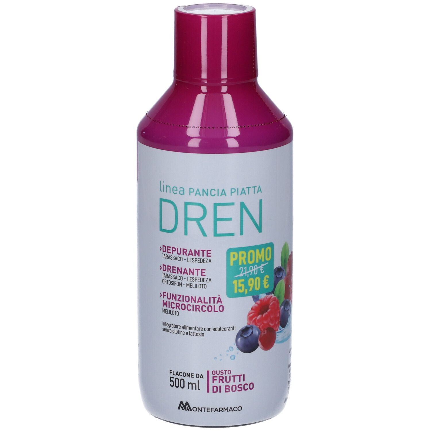 B. PANCIA PIATTA DREN 500 ML FRUTTI DI BOSCO 500 ml - Redcare