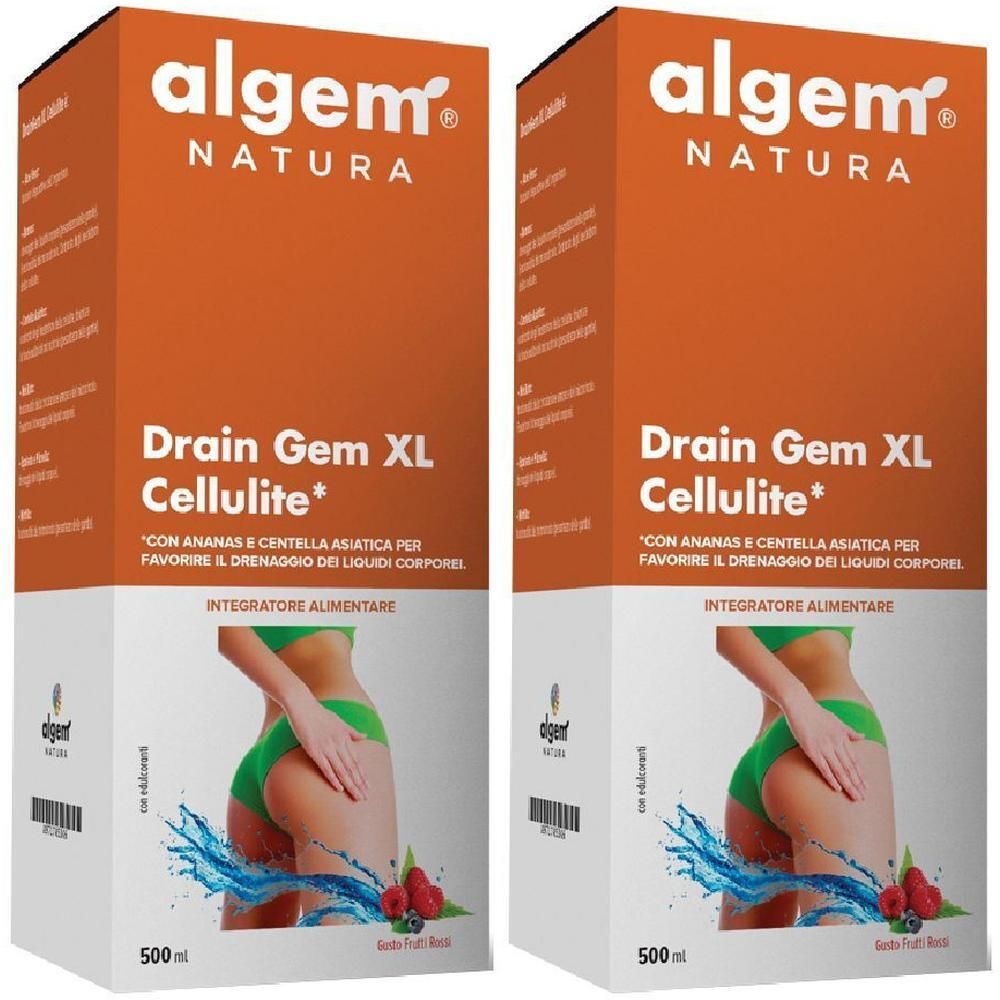 Algem Natura Drain Gem XL Cellulite Soluzione Orale 2x500 ml - Redcare