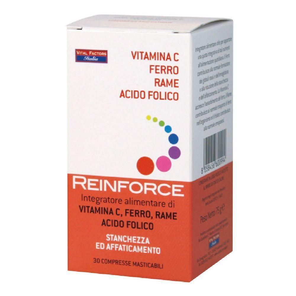 Reinforce Ferro + Rame + Vitamina C 30 Compresse Masticabili 4x30 pz ...