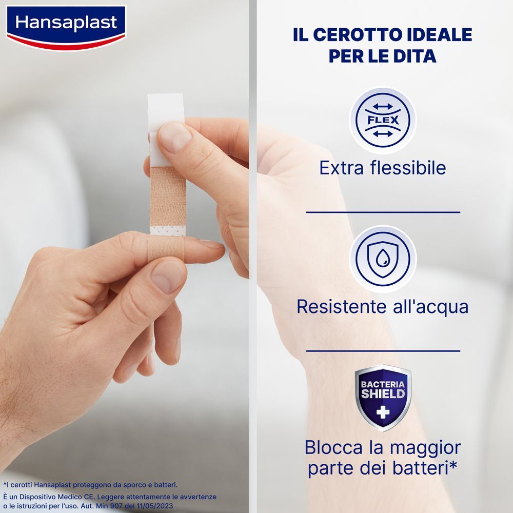 Hansaplast Elastic Finger Strips, Cerotti dita extra lunghi, elastici e ...