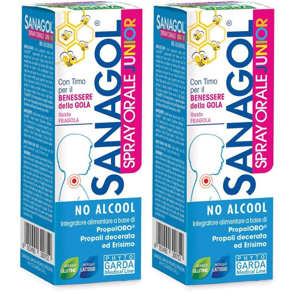 Sanagol Spray Junior Propoli Fragola 2x20 ml - Redcare