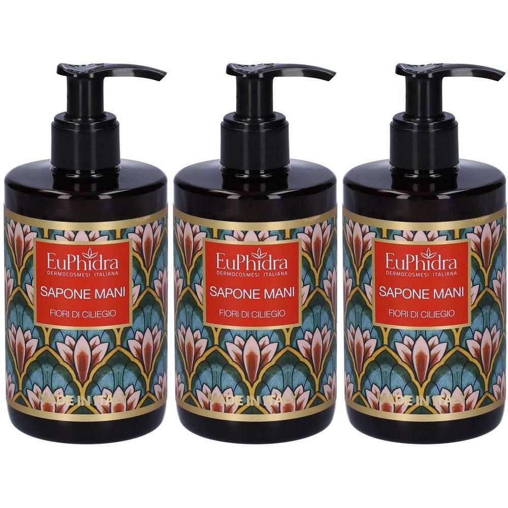 EuPhidra Sapone Mani Fiori di Ciliegio 3x300 ml - Redcare