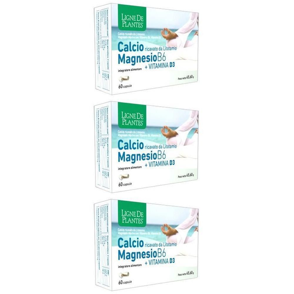 Calcio + Magnesio B6 + Vitamina D3 60 Capsule 3x60 pz - Redcare