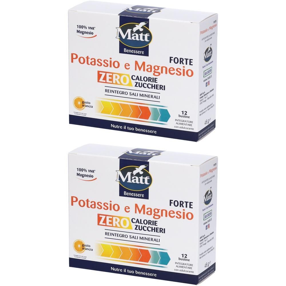 Matt® Benessere Magnesio e Potassio FORTE Bustine 2x42 g - Redcare