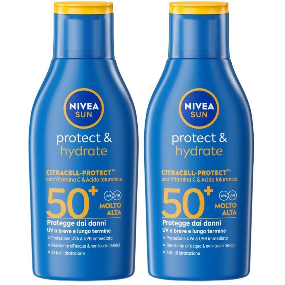 Nivea Sun Latte Solare Protect & Hydrate SPF50+ 100 ml, Crema solare 50 ...