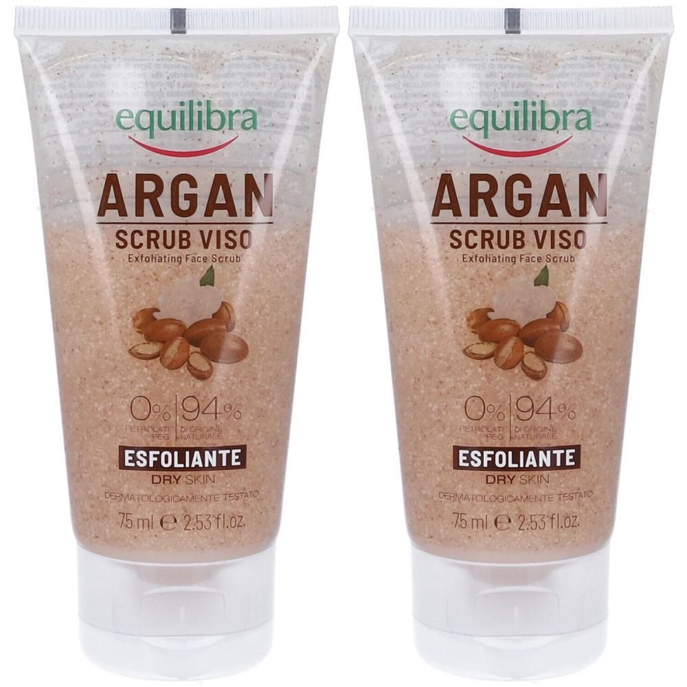 Equilibra® Argan Scrub Viso 2x75 ml - Redcare