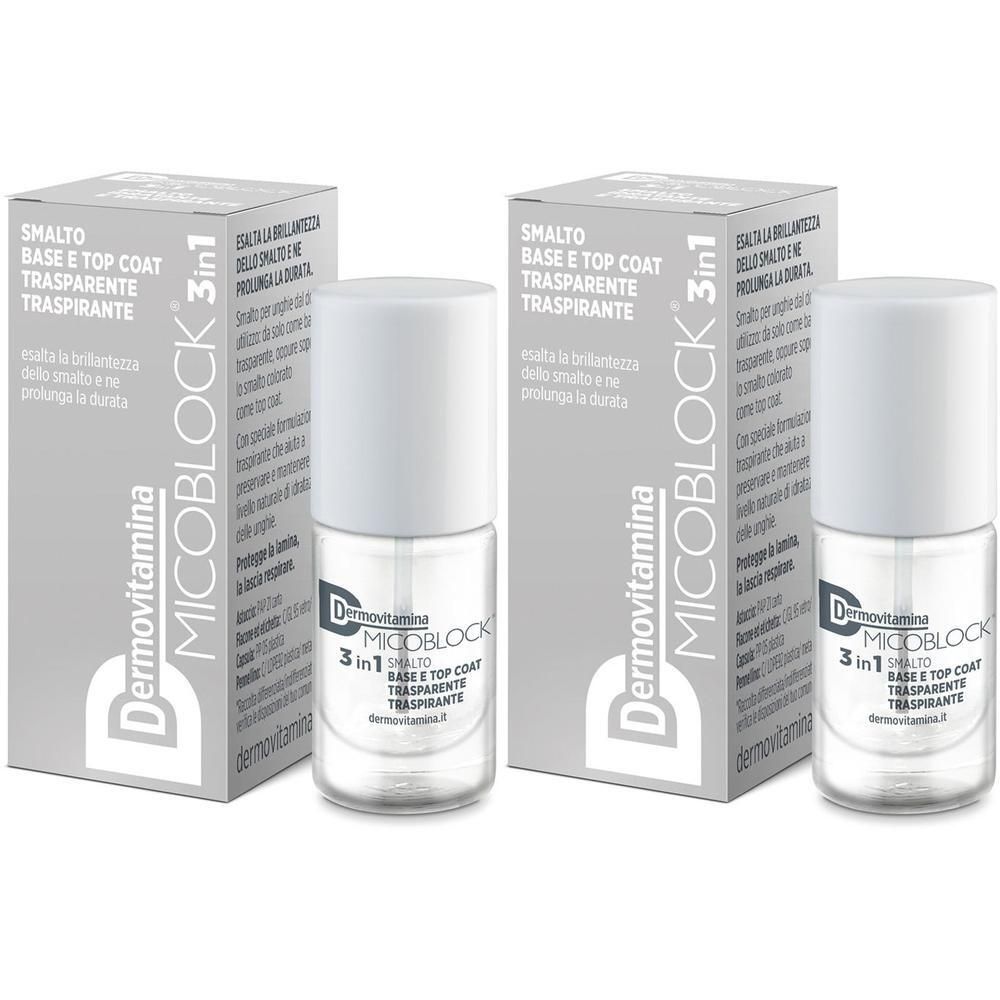 Dermovitamina Micoblock® 3 in 1 Smalto Base e Top Coat 2x5 ml - Redcare