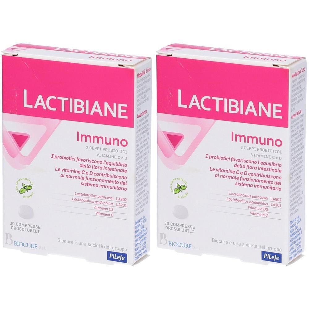 Biocure Lactibiane Immuno Compresse Orosolubili 2x30 pz - Redcare