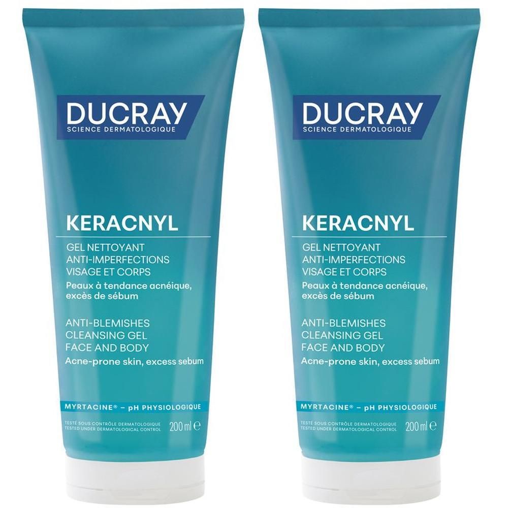 Ducray Keracnyl Gel detergente 200ml - Pelle grassa a tendenza acneica ...