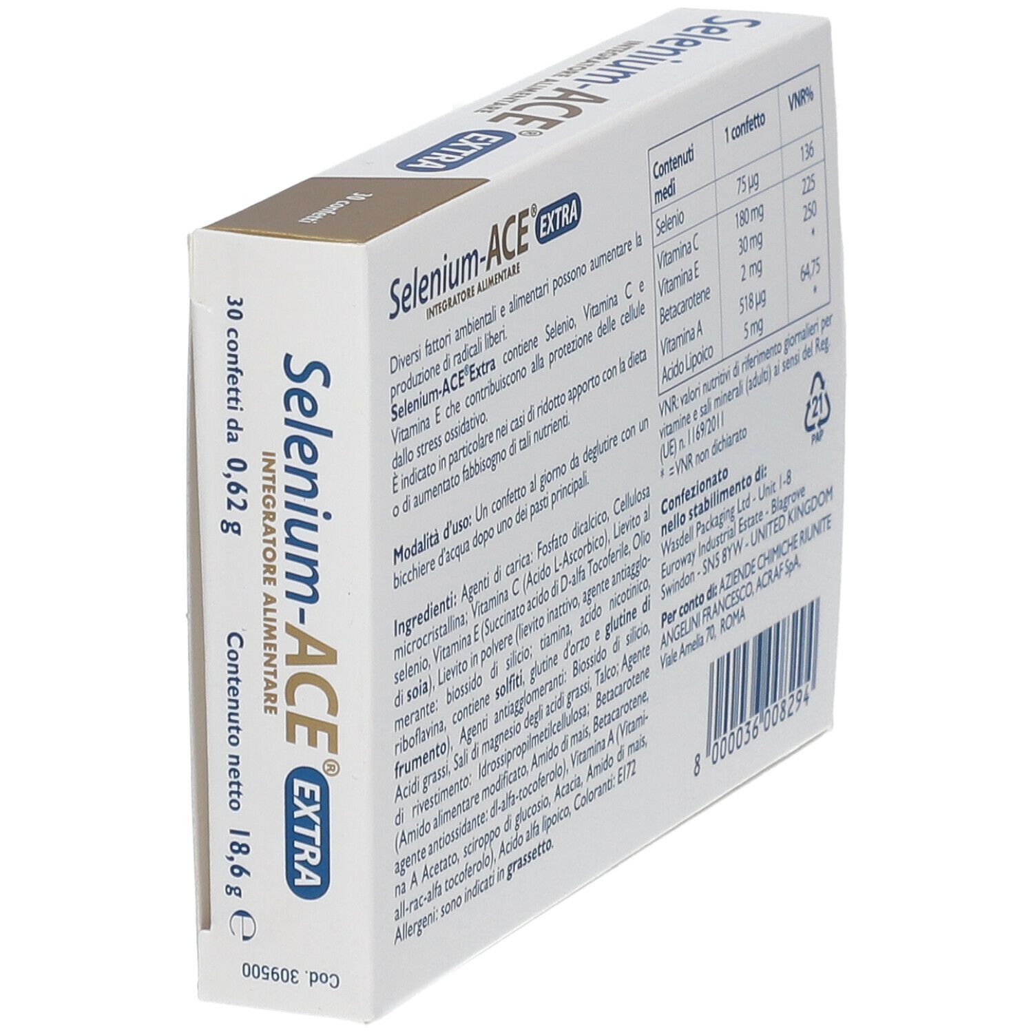 Angelini Selenium-ACE® Extra 30 confetti 30 pz - Redcare