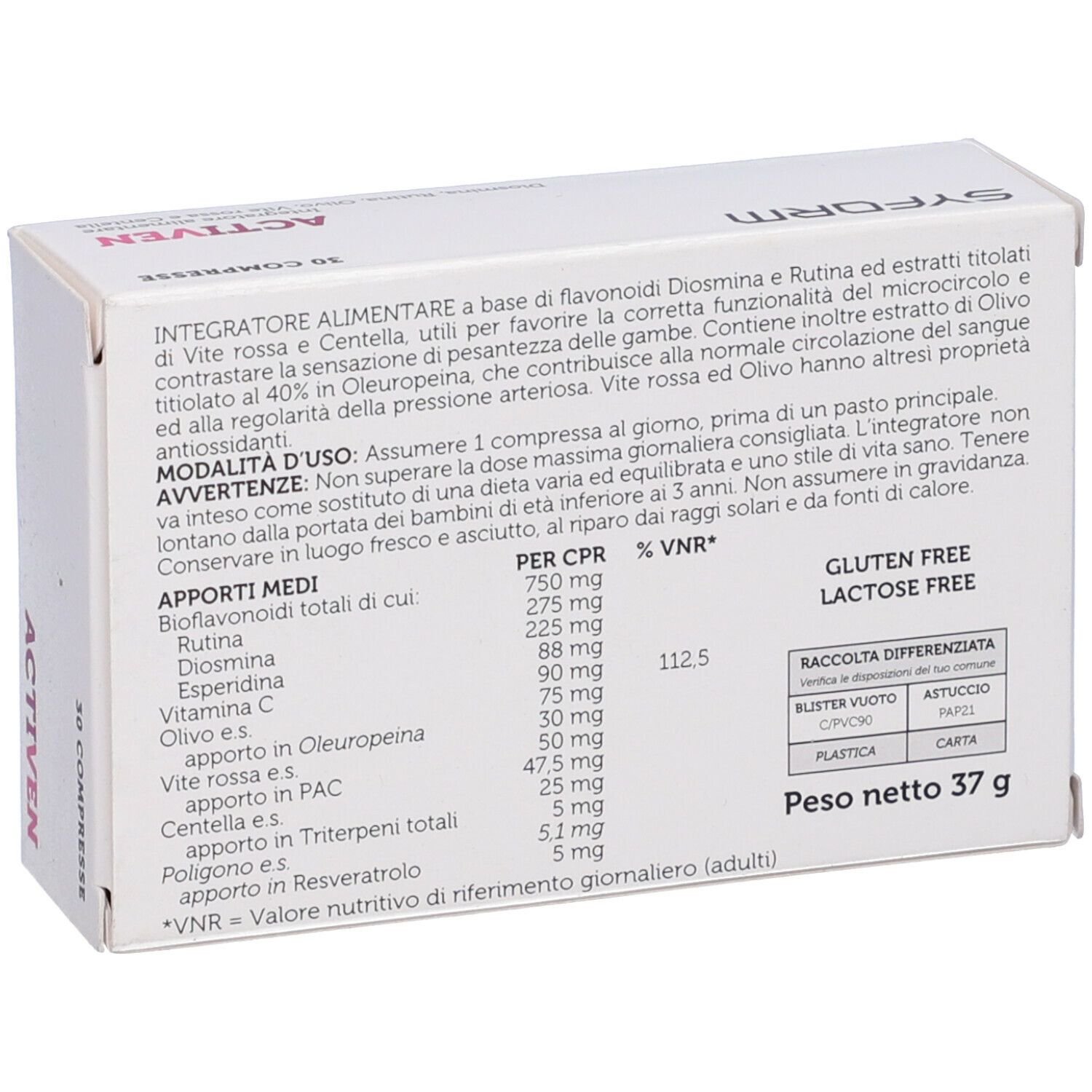 Activen 30 Compresse 37 g - Redcare