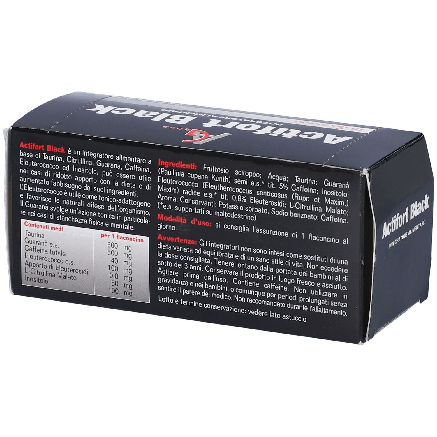 Actifort Black 10 Flaconcini 10 Ml 10x10 ml - Redcare