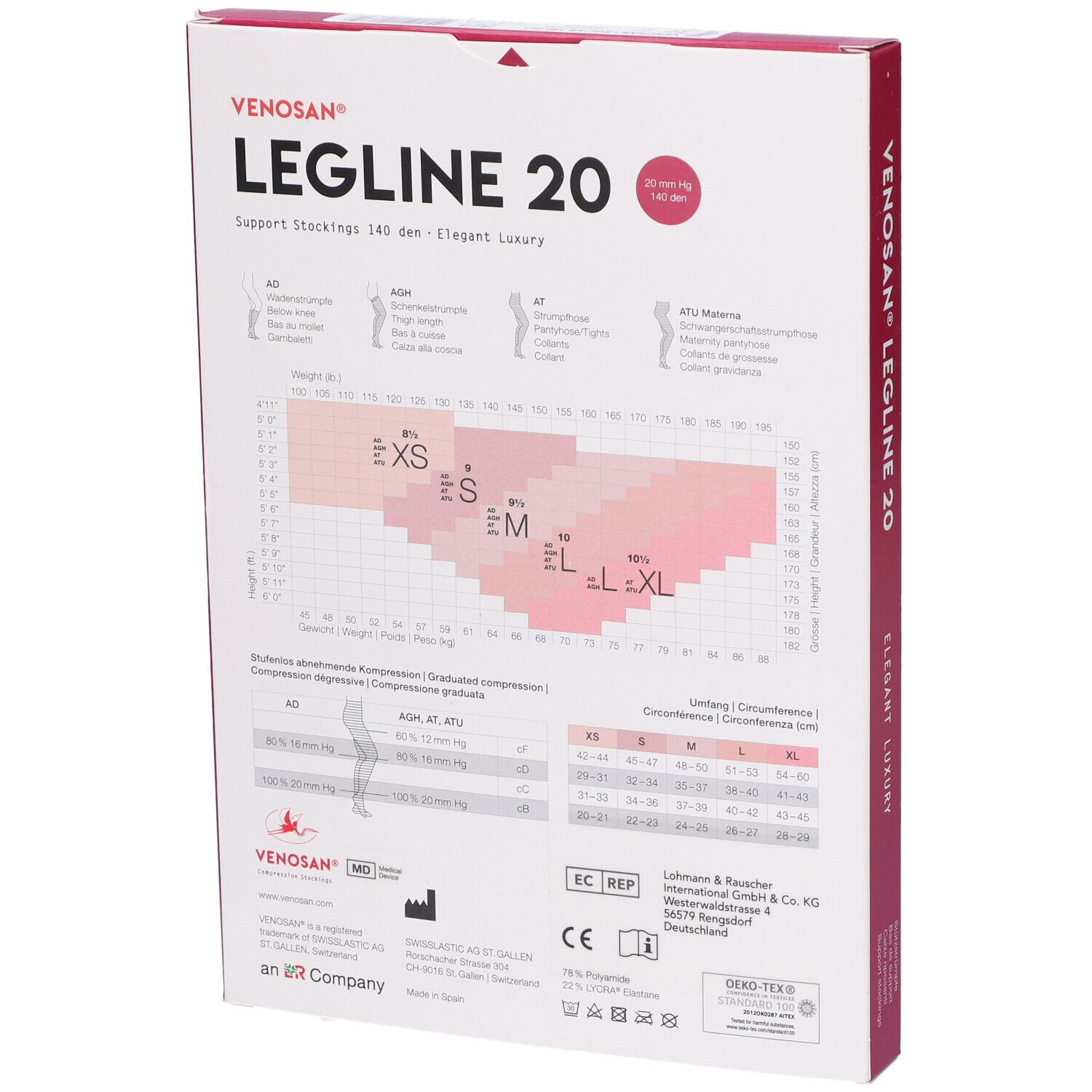 Venosan Legline 20 At Collant Sahara XL 1 pz - Redcare