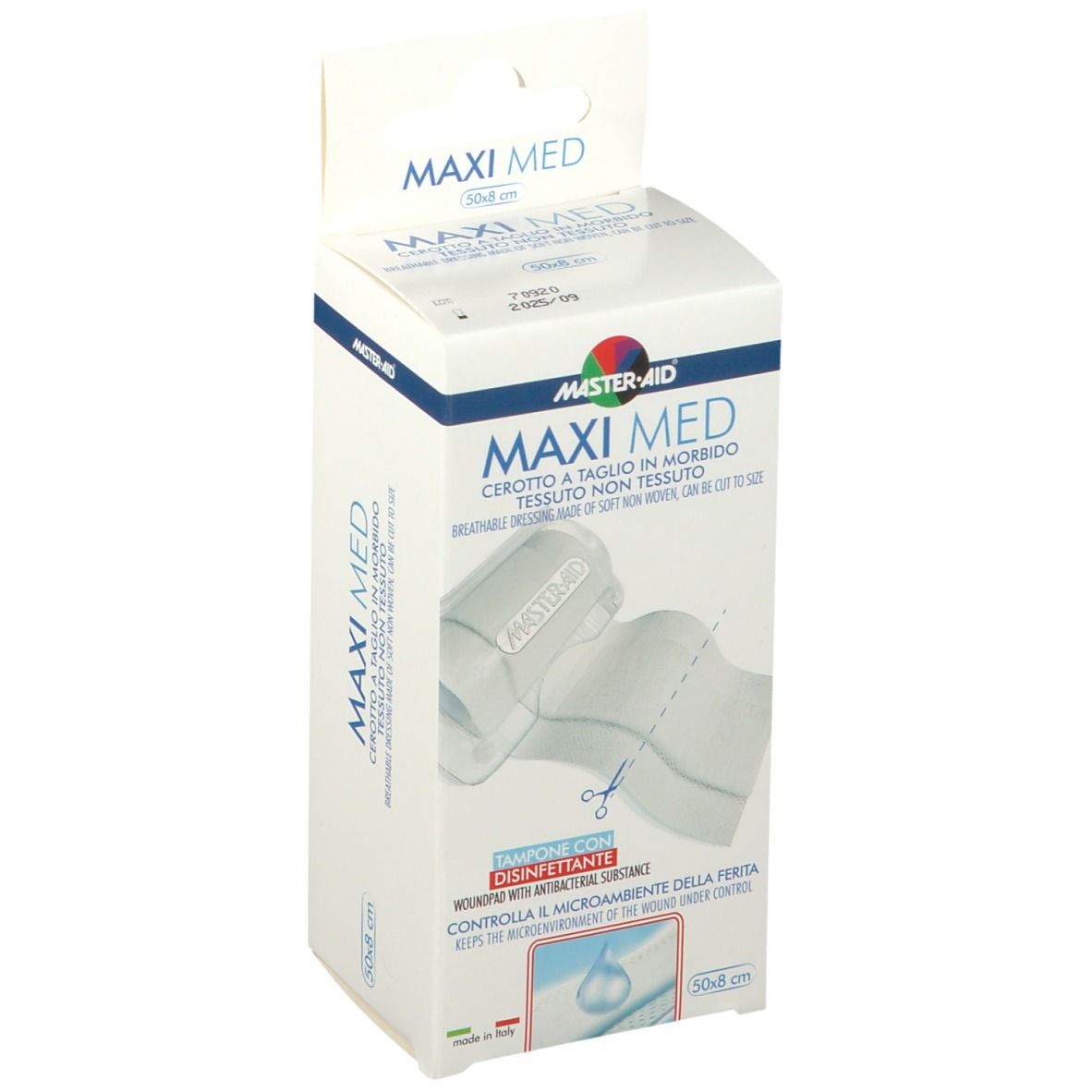 MasterAid® Maxi Med Cerotto a Taglio 50 cm x 8 cm 1 pz - Redcare