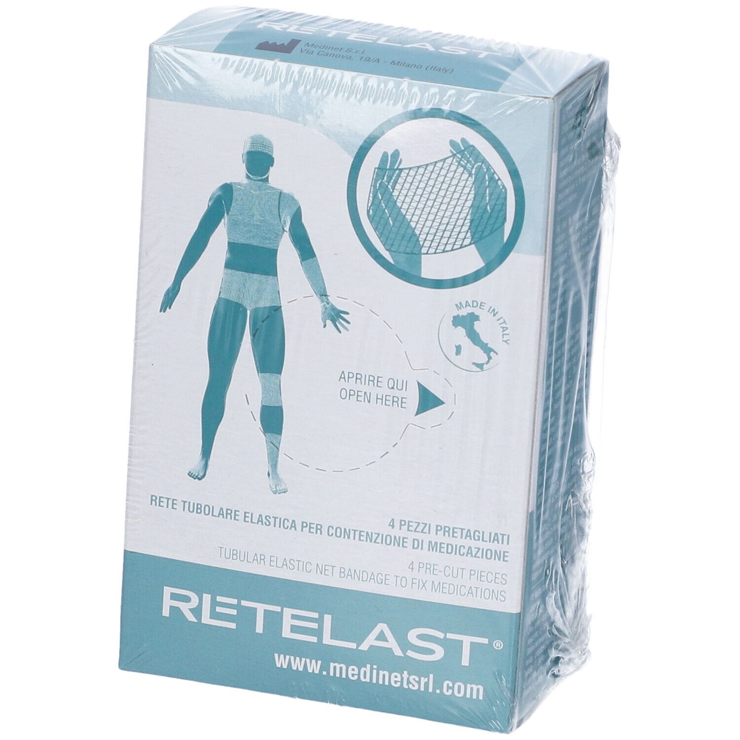 Rete Tubolare Retelast Elastica Pretagliata Bianca Baby Ombelicale 4 ...