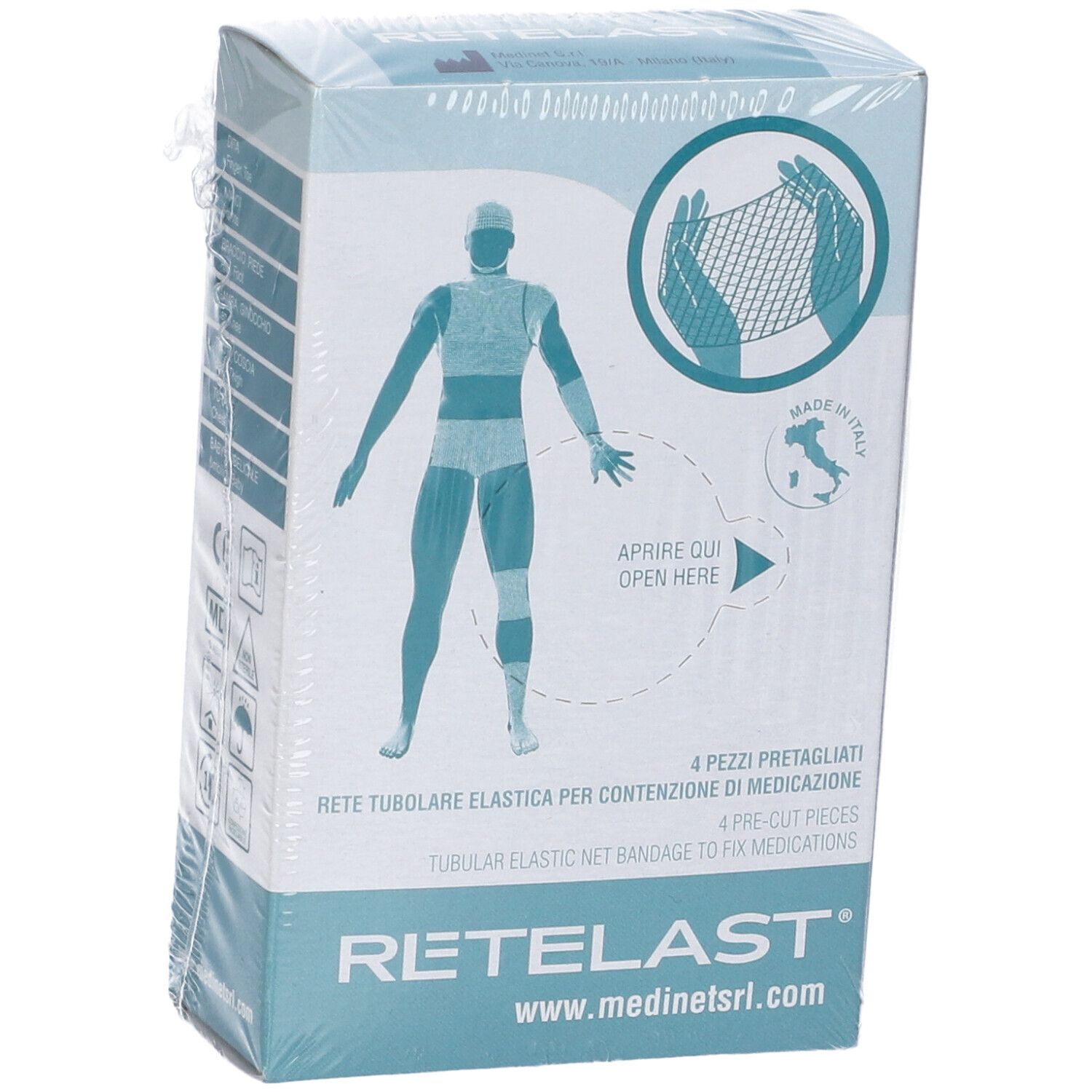 Rete Tubolare Retelast Elastica Pretagliata Bianca Baby Ombelicale 4 ...