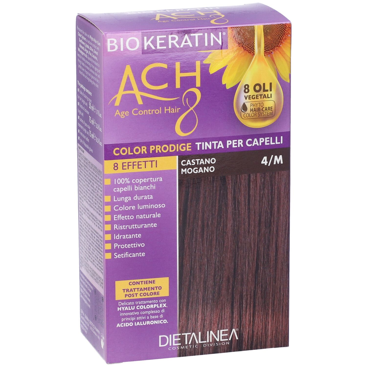 Biokeratin Ach8 Tinta Capelli 4M Castano Mogano - Redcare