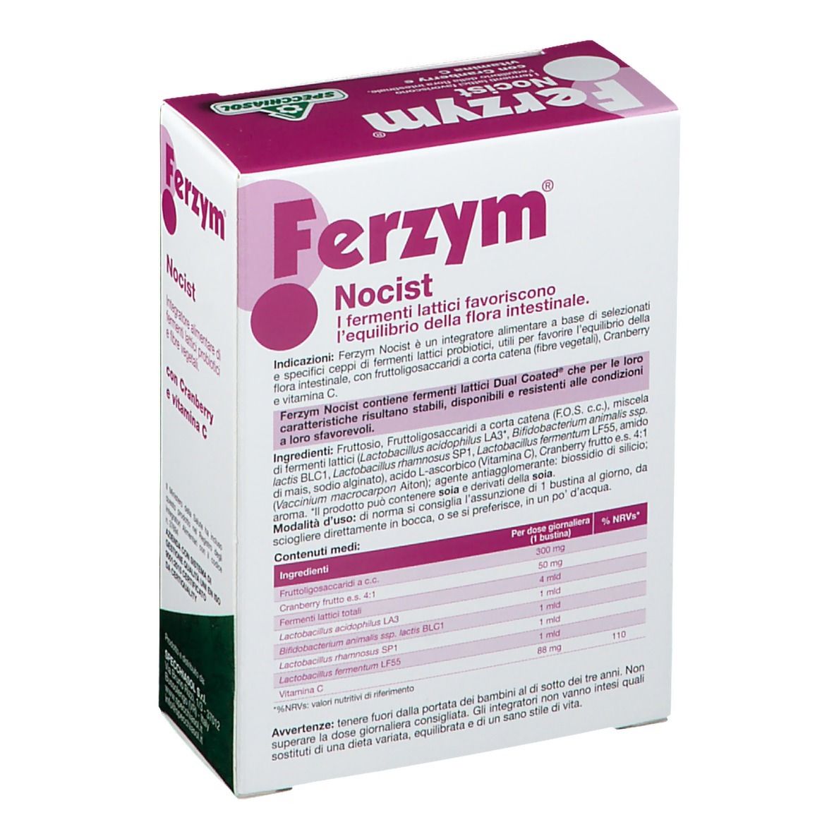 SPECCHIASOL Ferzym® Nocist Bustine Orosolubili 10 pz - Redcare