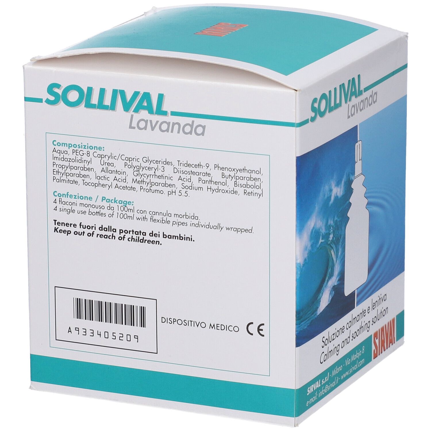 Sollival Lavanda Vaginale 4 Flaconi 100 Ml Con Cannula 4x100 ml - Redcare