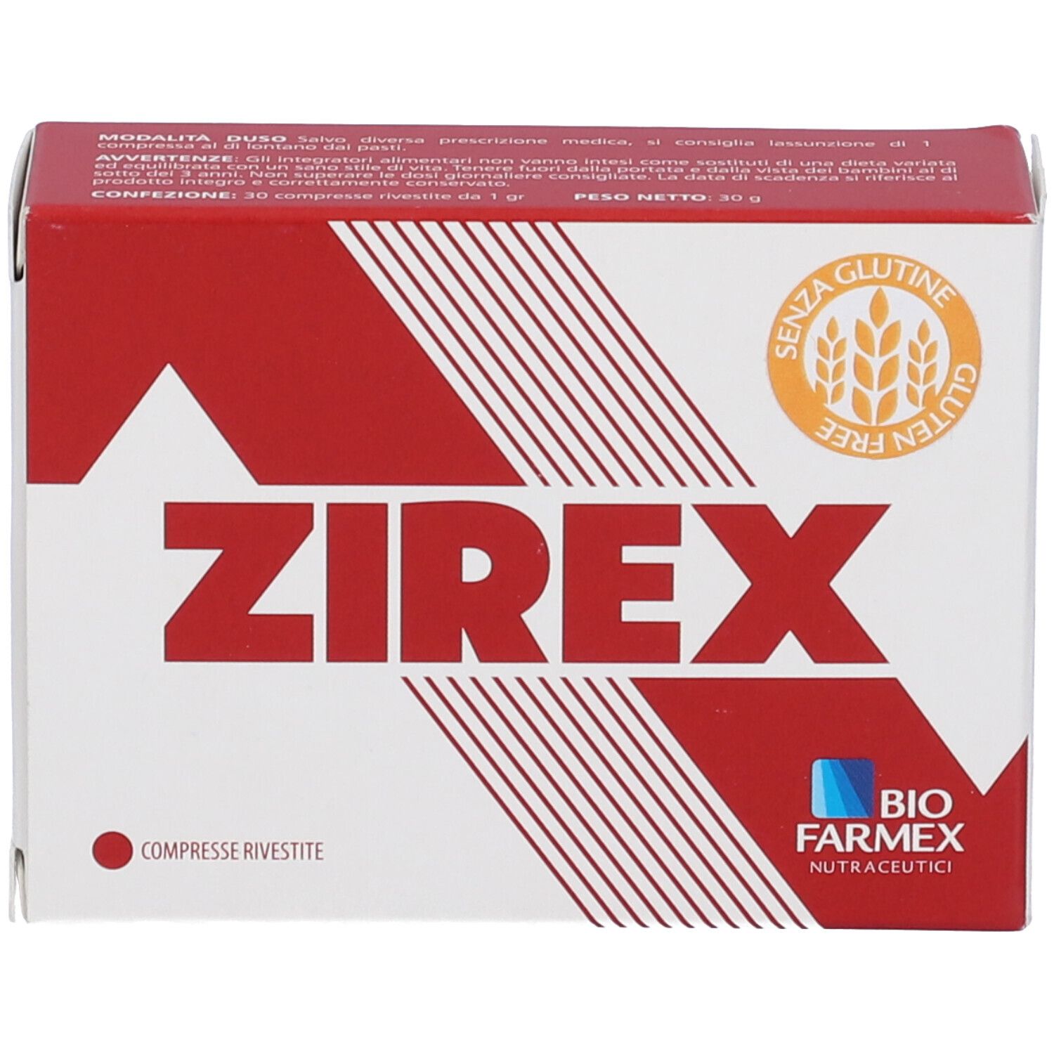 Biofarmex Zirex Compresse Rivestite 30 pz - Redcare