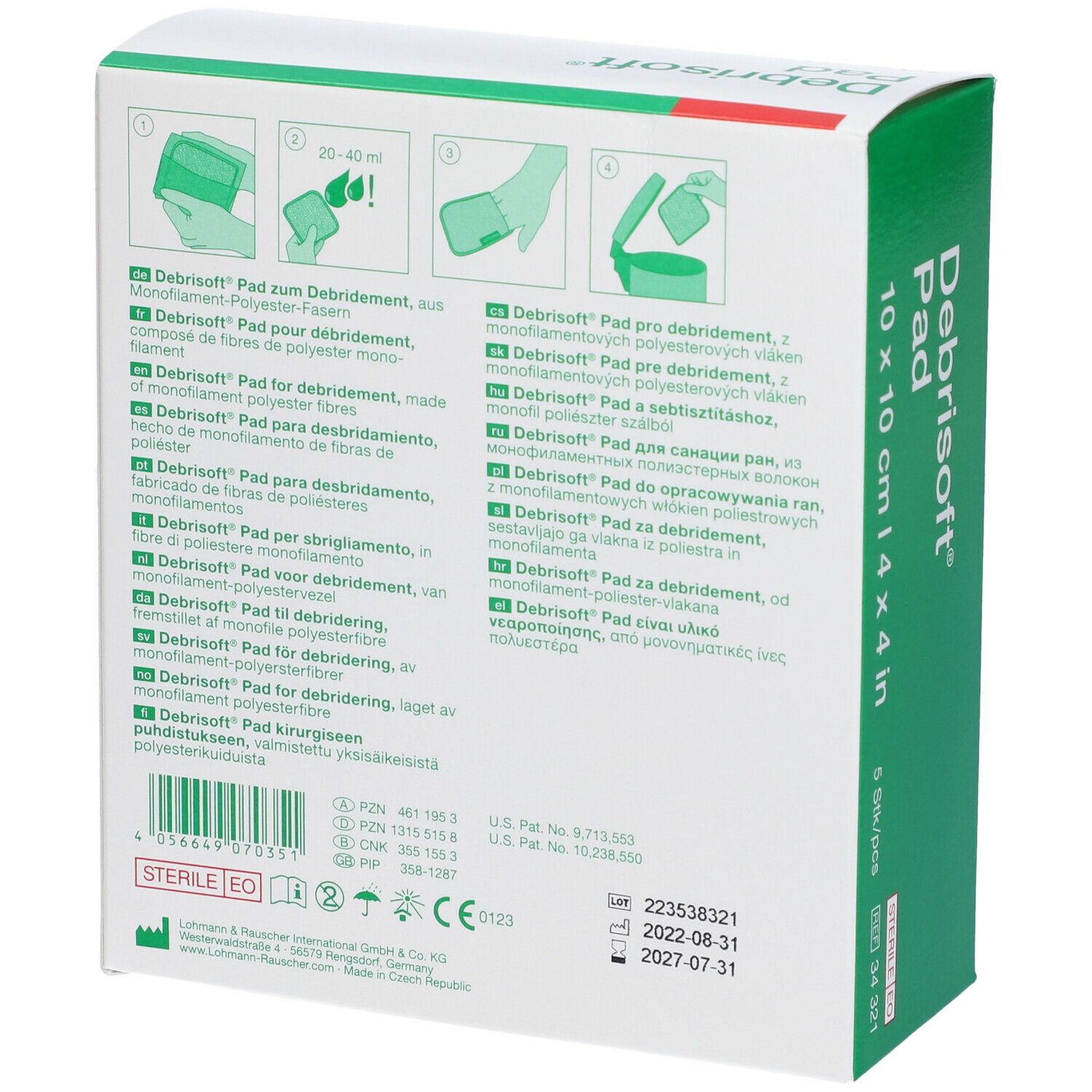 Lohmann & Rauscher Debrisoft® Pad 10 x 10cm 5 pz - Redcare