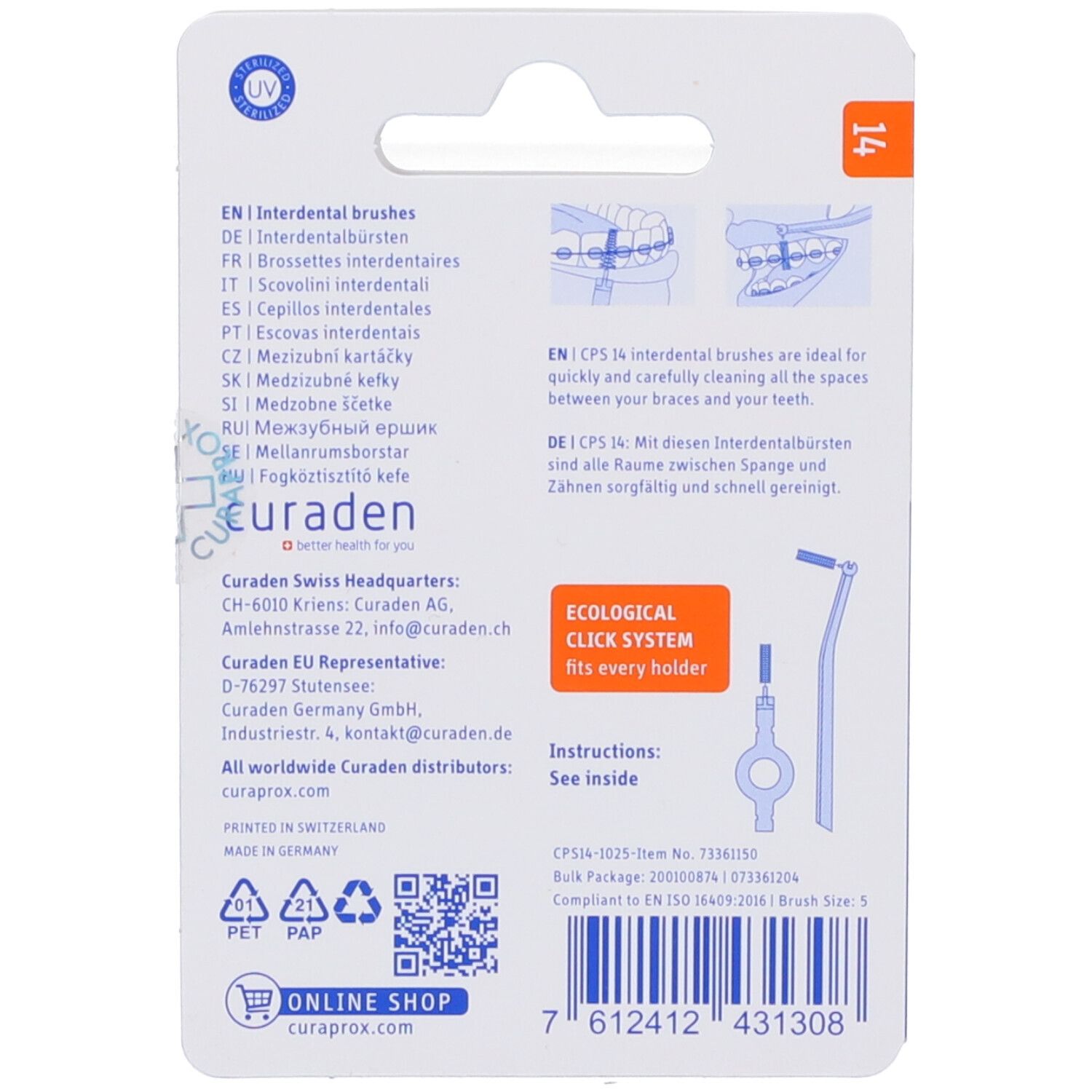 Curaprox Ortho CPS 14 Refill 1 pz - Redcare