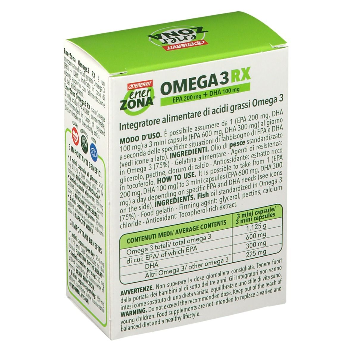 ENERVIT® EnerZONA Omega 3 RX 60 Pc - Redcare