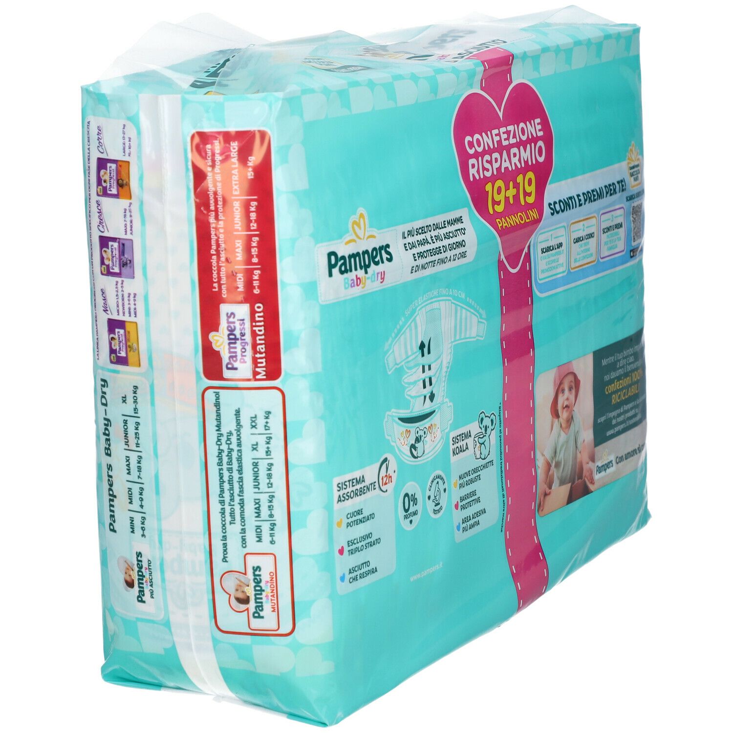 Pampers Baby Dry Maxi Duo 38 pz - Redcare