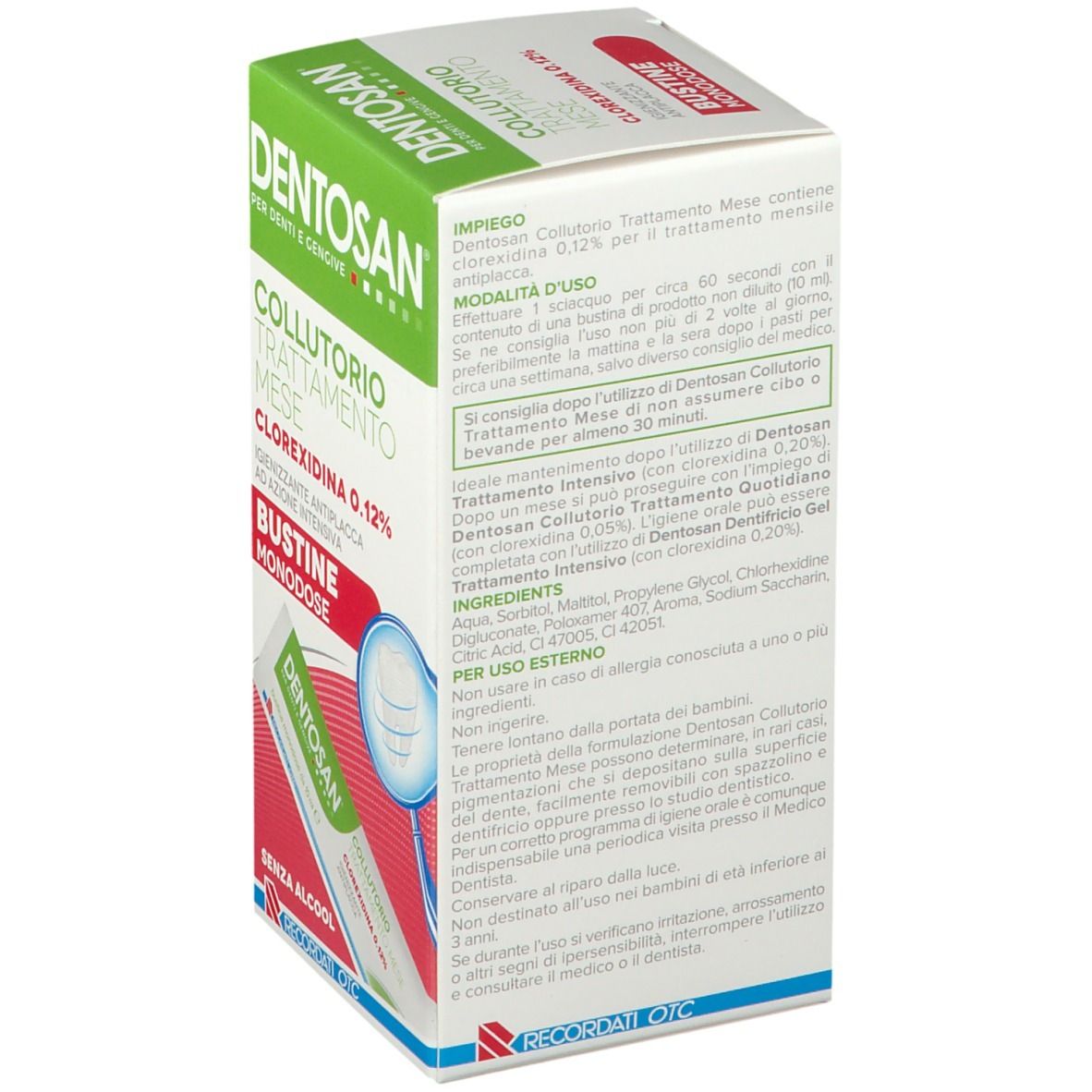 DENTOSAN Collutorio Trattamento Mese 15 pz - Redcare
