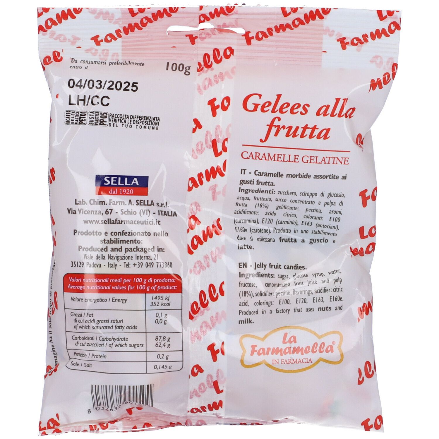 SELLA Gelles alla frutta 100 g - Redcare