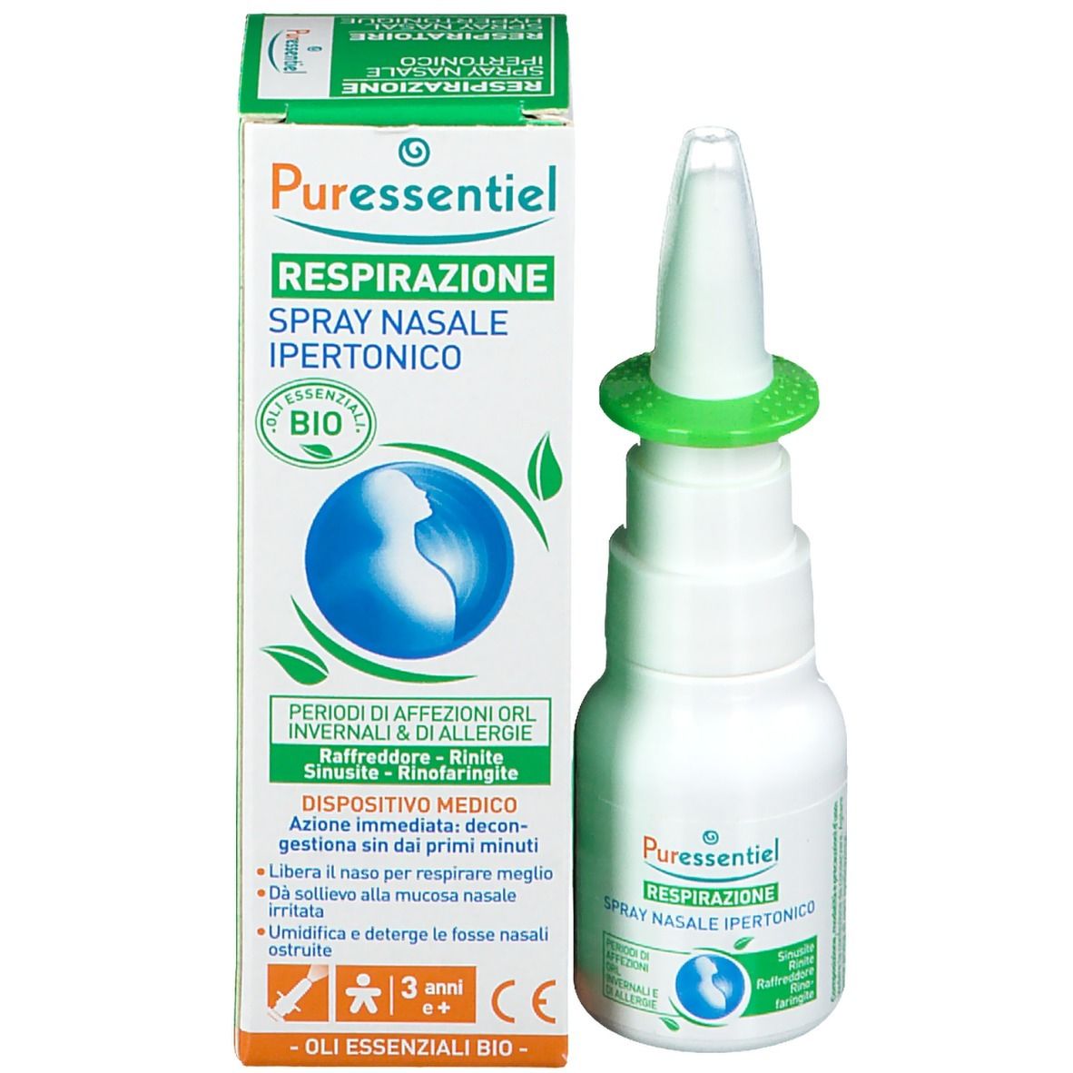 Puressential Respirazione Spray Nasale Ipertonico Bio 15 ml - Redcare