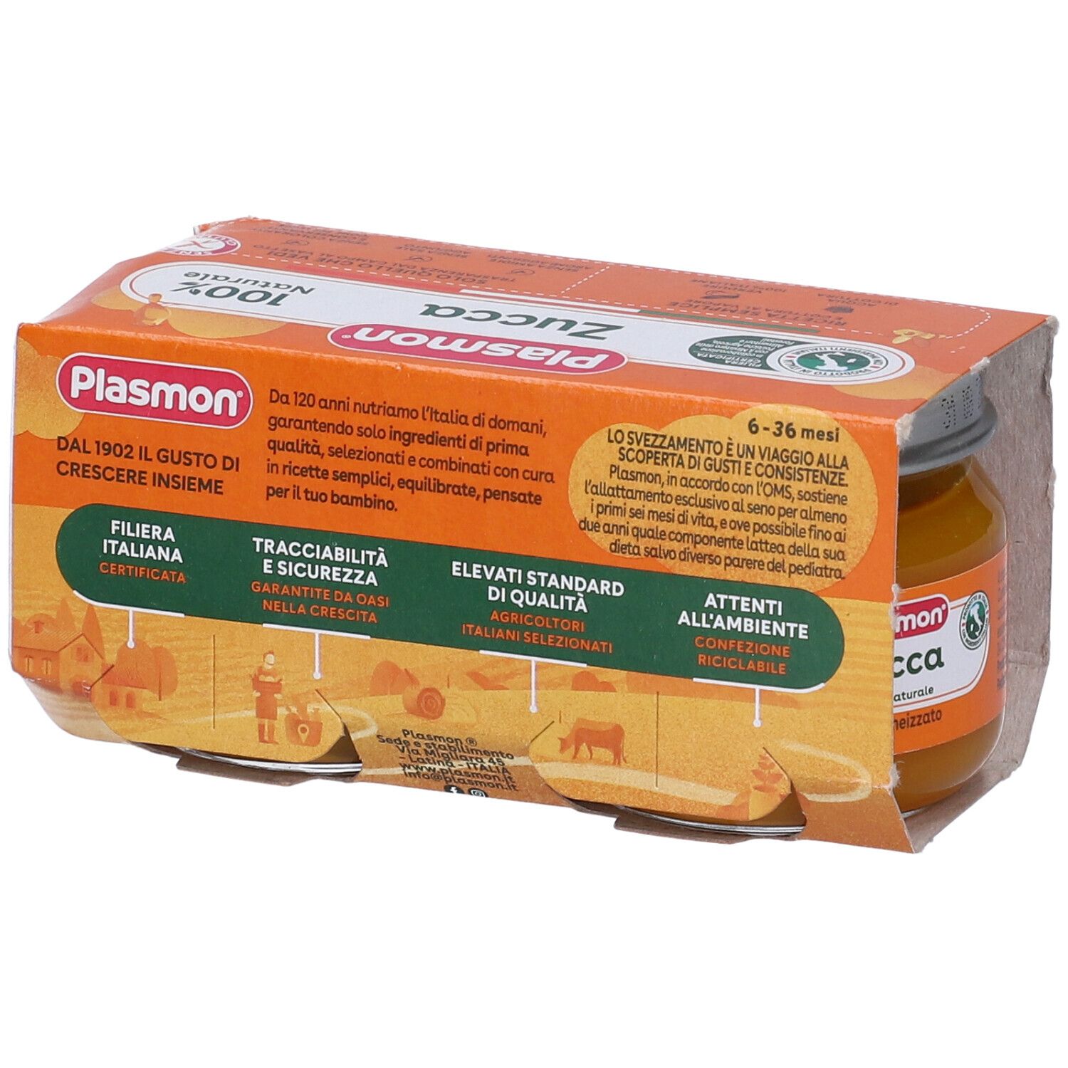 Plasmon Omogeneizzato Zucca 2x80 g - Redcare
