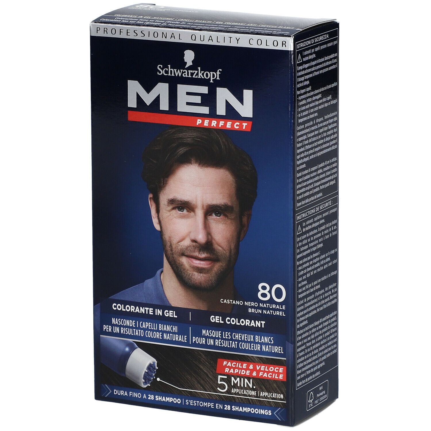 Schwarzkopf Men Perfect 80 Castano Nero Naturale 140 ml - Redcare