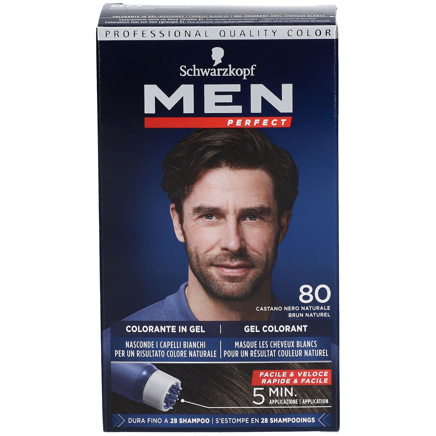 Schwarzkopf Men Perfect 80 Castano Nero Naturale 140 ml - Redcare